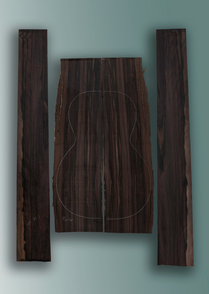Royal Macassar Ebony Acoustic Guitar Back and Sides Set 04 – Allied ...